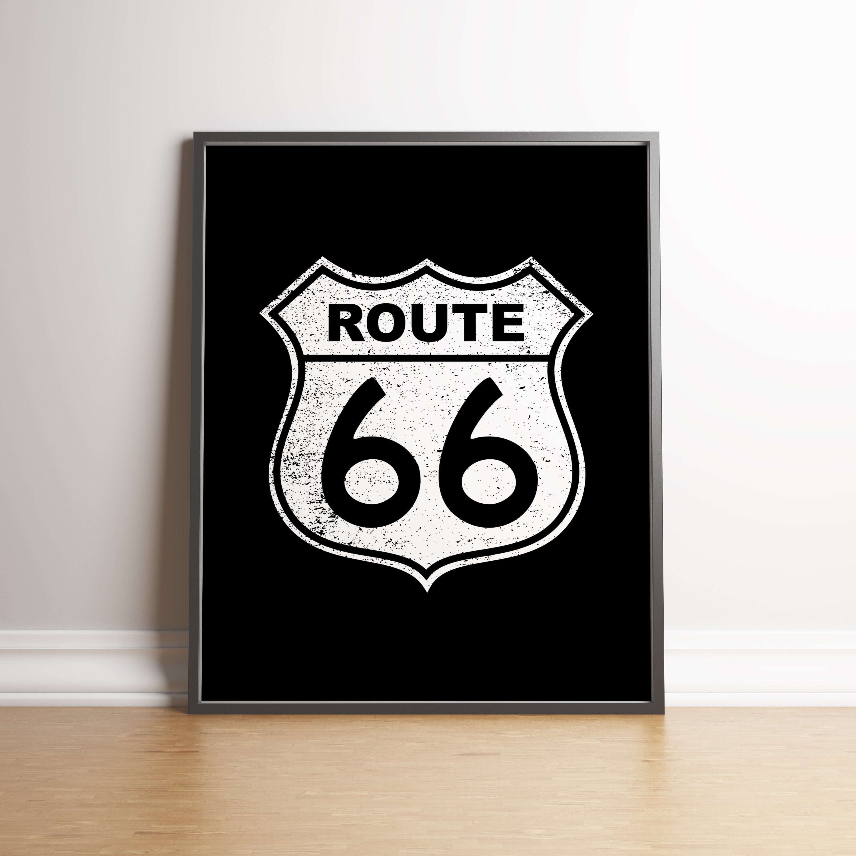 Garage poster Route 66 Vintage Travel poster / Highway Route | Etsy