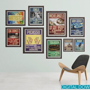 Famous Artists Motivational Quotes, Art Room Decor - Etsy