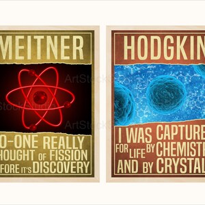 Women in Stem Science Posters, Set of 8 Women in Science Feminine Wall ...