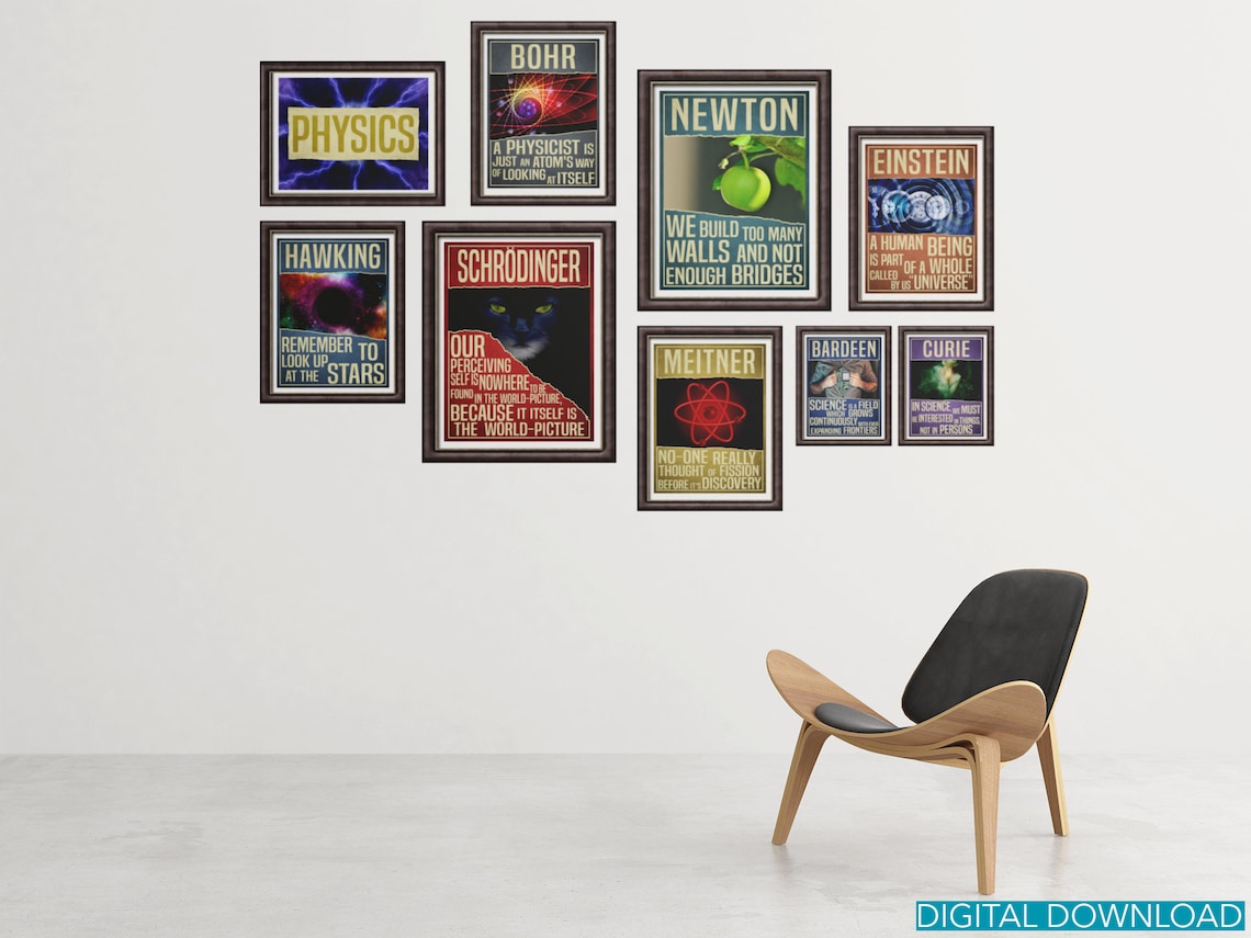 Physics Poster Science Art Classroom Decor / Science Quotes | Etsy