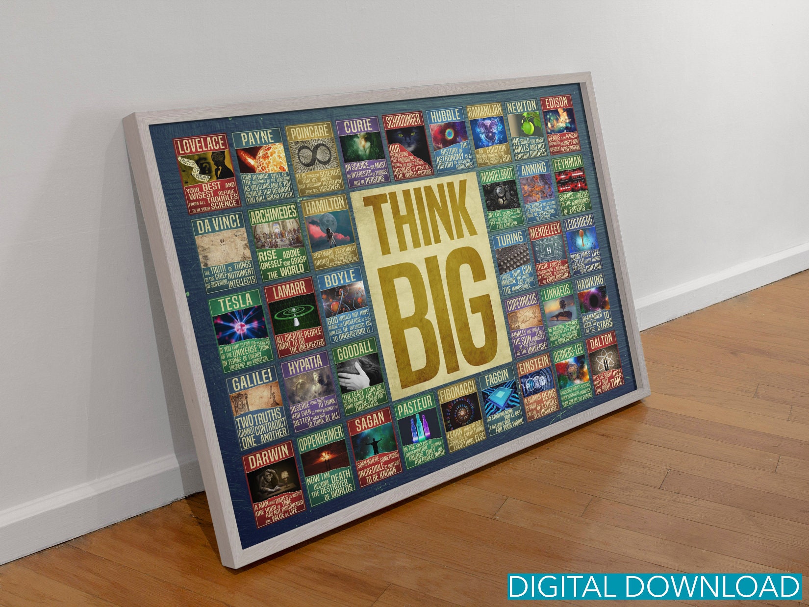 Think Big Motivational Science Poster / Science Classroom Decor Teacher ...