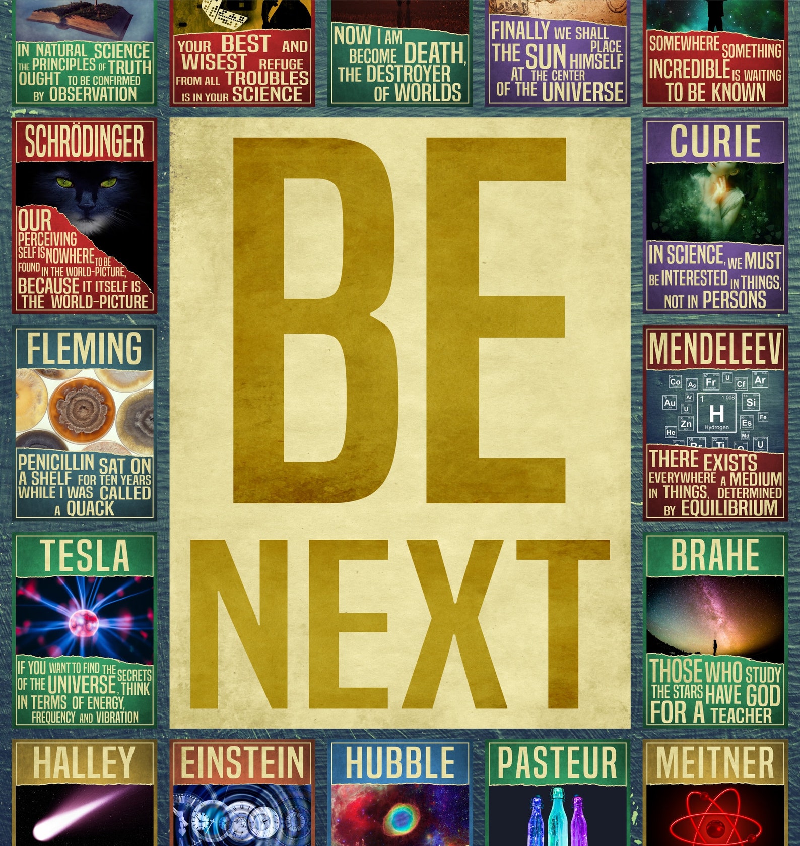 College Dorm Decor Science Art Famous Scientists in History - Etsy