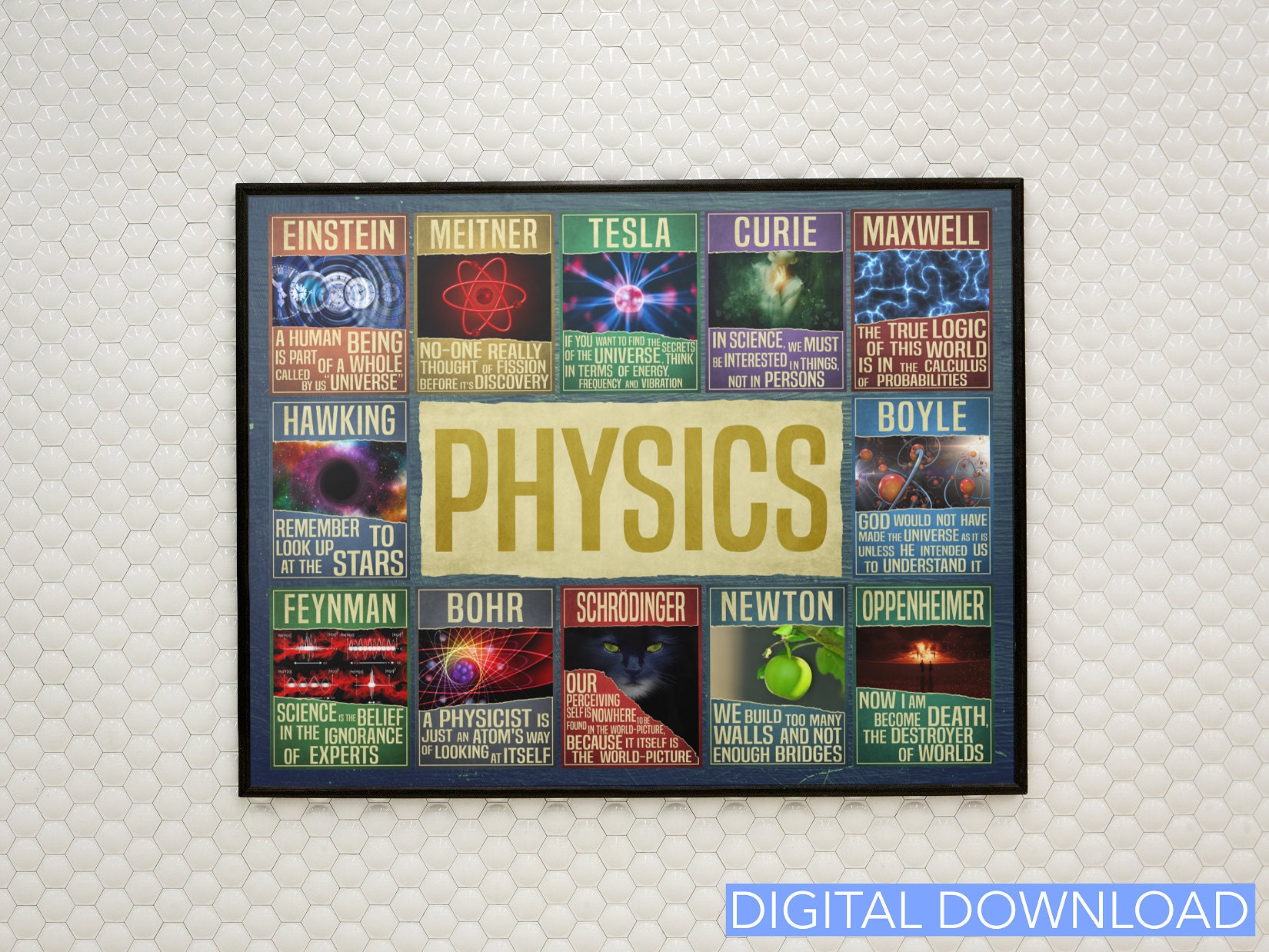 Physics Gift Science Poster Teacher Sign / Physics Classroom - Etsy