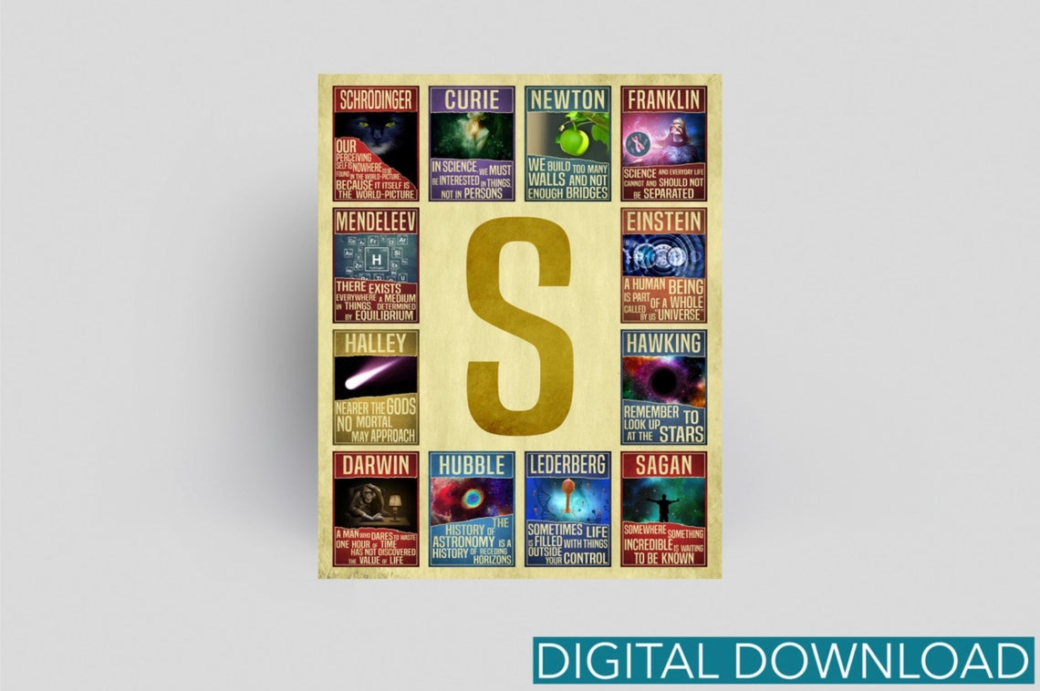 STEM Poster Science Art / Science Poster STEM Wall Art / - Etsy