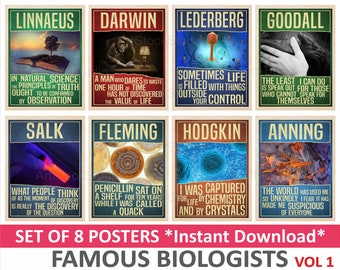 College Dorm Decor Science Art Famous Scientists in History - Etsy