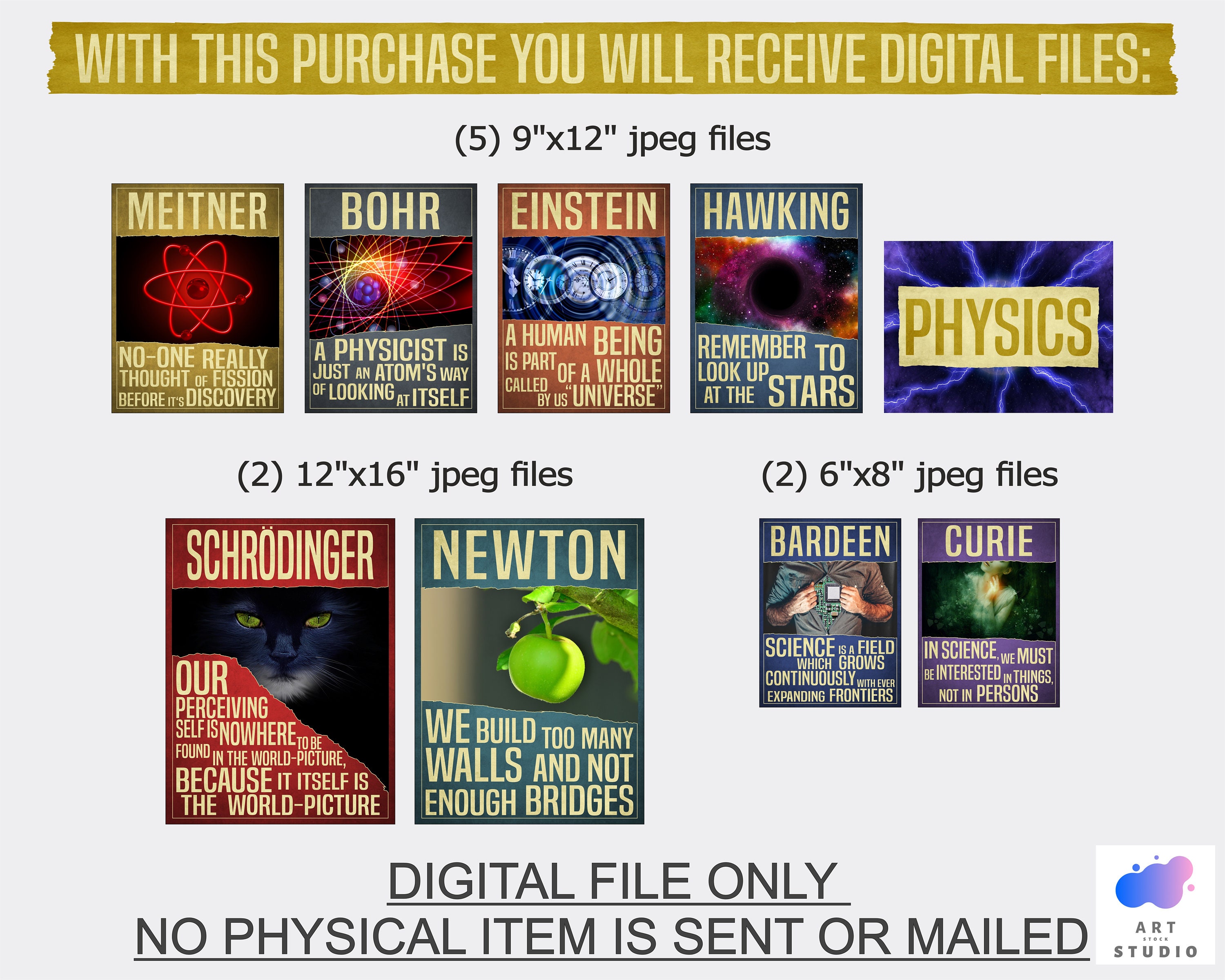 Physics Poster Science Art Classroom Decor / Science Quotes Educational ...