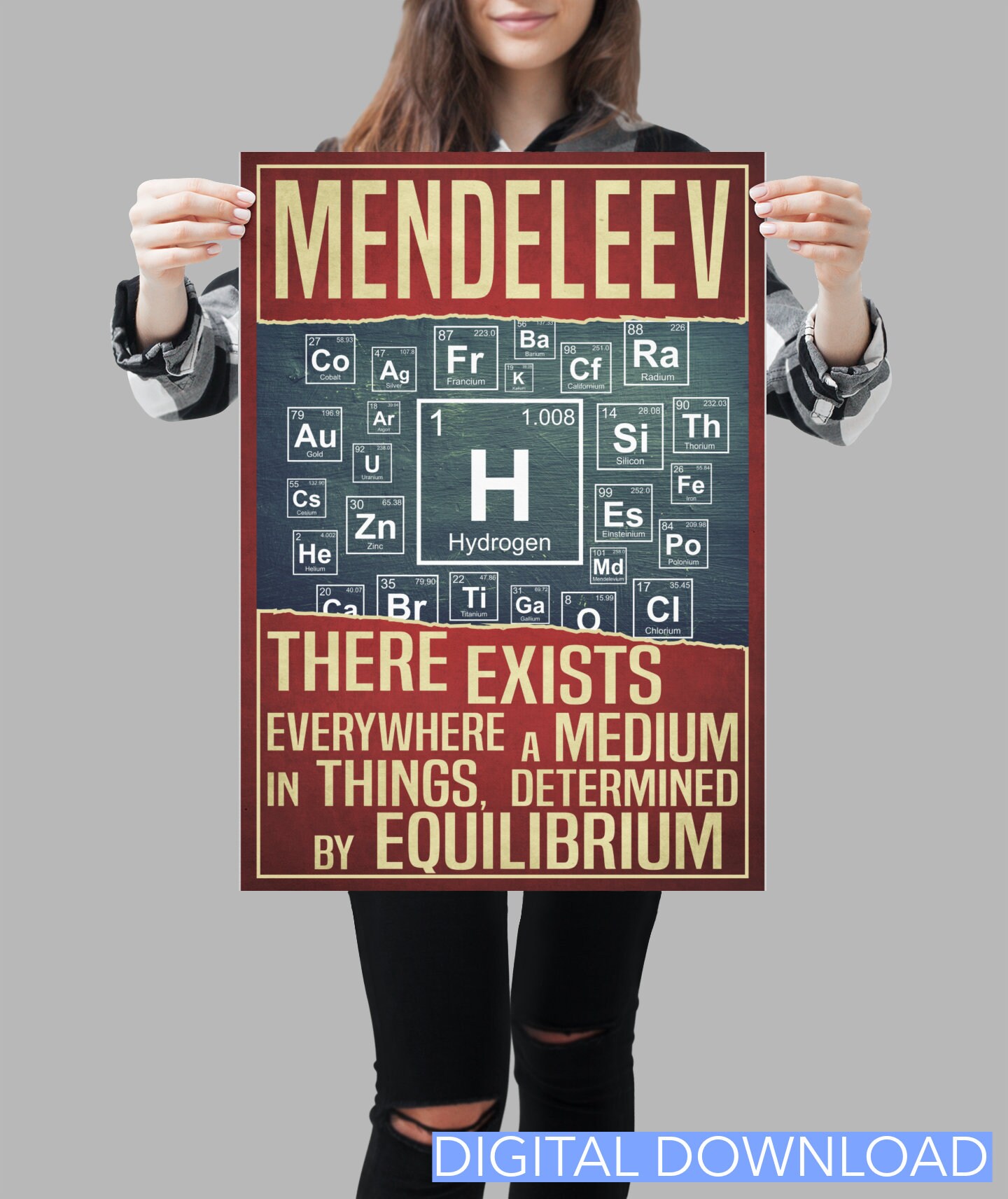 Periodic Table Chemistry Decor Science Gift Educational Poster / Dmitri ...