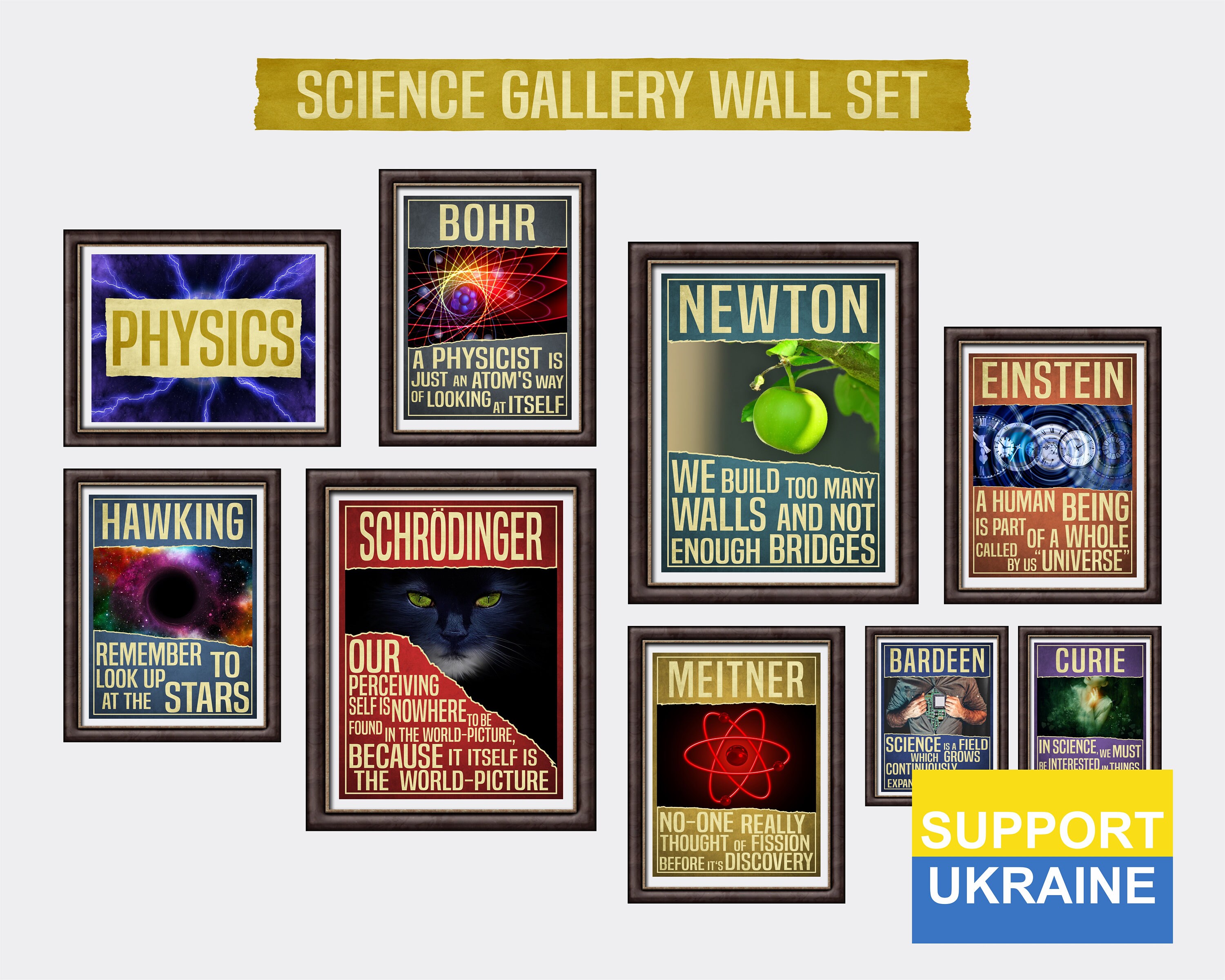 Physics Poster Science Art Classroom Decor / Science Quotes | Etsy