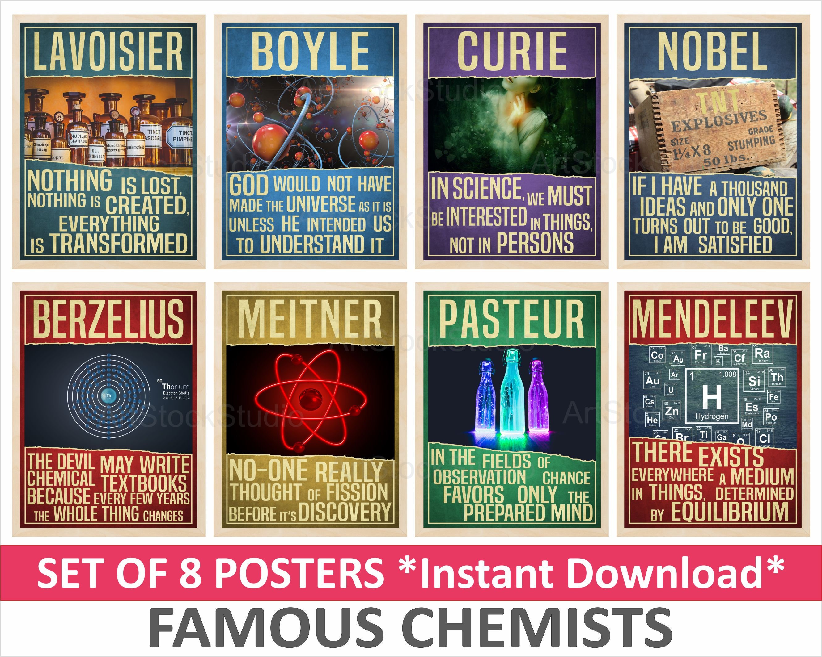 Chemistry Prints Science Poster Chemistry Decor Science Print Famous ...