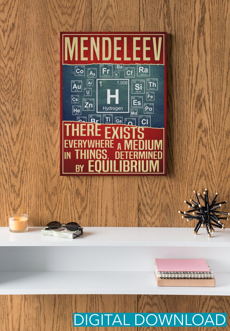 Periodic Table Chemistry Decor Science Gift Educational Poster / Dmitri ...