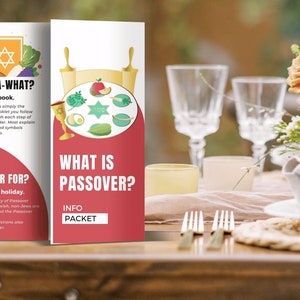 Editable Passover Trifold Brochure, Canva Editable Template for ...