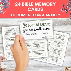 Unafraid Bible Memory Verse Bingo Challenge Printable, Overcome Anxiety ...