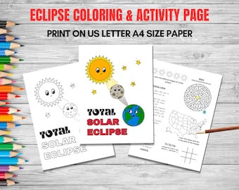 Solar Eclipse Activity for Kids a Printable STEM Experiment - Etsy