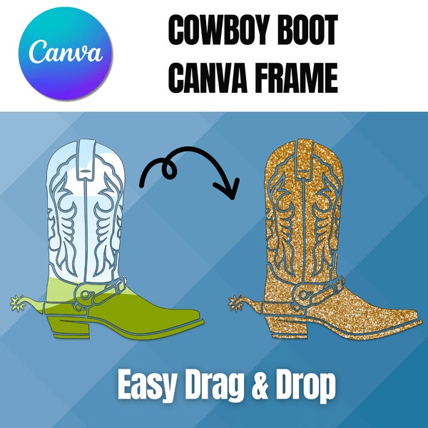 Cowboy Boot Designs Template - Etsy