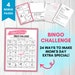 Mother's Day Bingo Challenge, Printable Worksheet for Kids, Mother's ...
