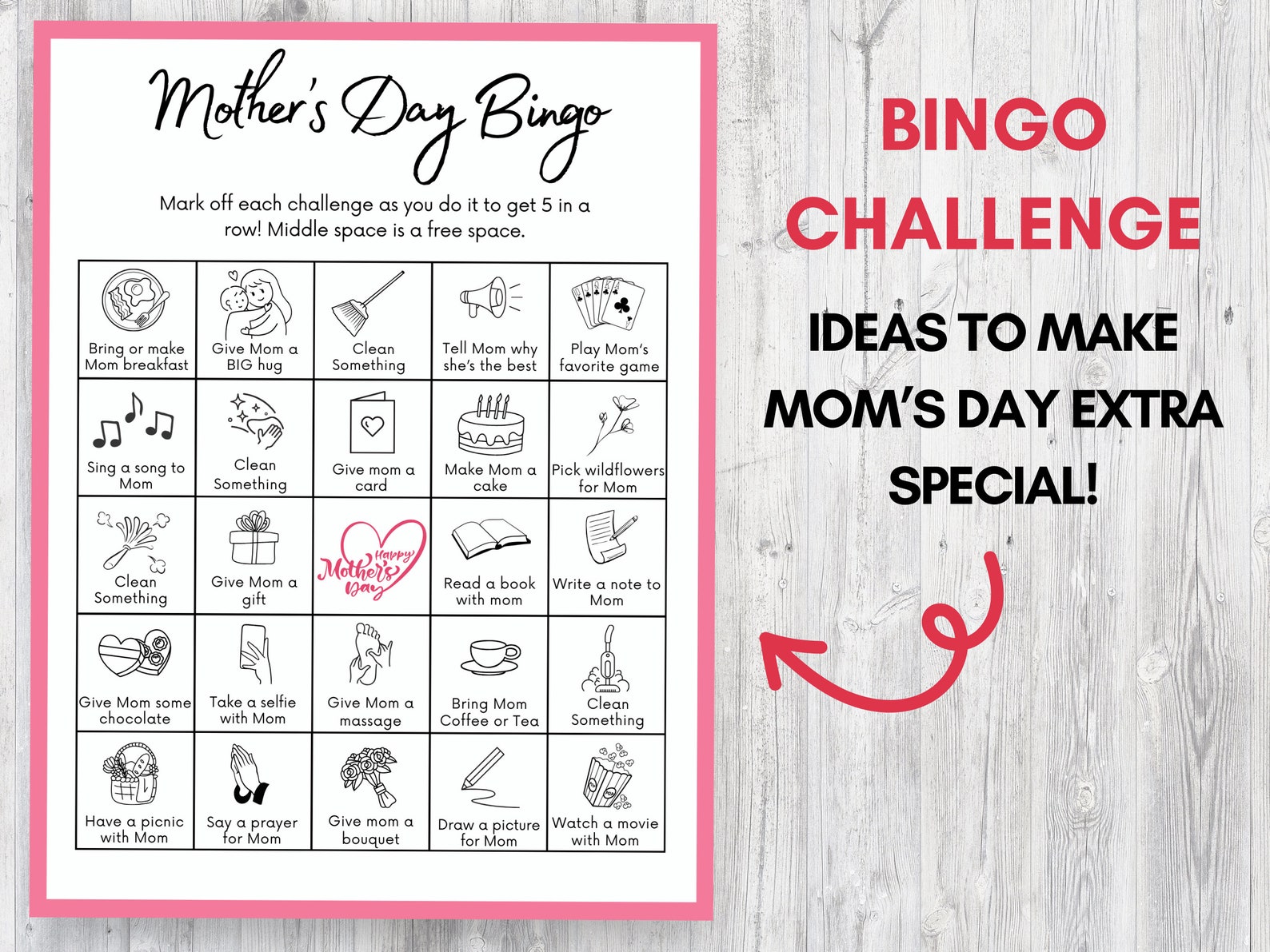 Mother's Day Activity Pack Printable, Mother's Day Bingo, Coloring Page ...
