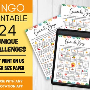 Gratitude Bingo Challenge Fun Kids Game & Printable Worksheets for ...