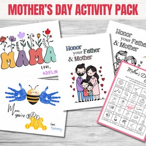 Mother's Day Activity Pack Printable, Mother's Day Bingo, Coloring Page ...