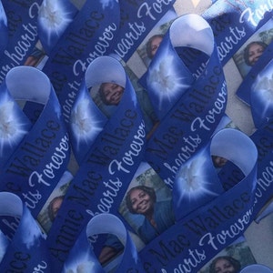 Customized Memorial Ribbons, Funeral Ribbons, Rest in Peace Trinket ...