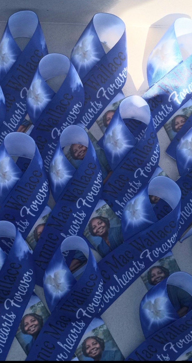 Customized Memorial Ribbons Funeral Ribbons Rest in Peace - Etsy