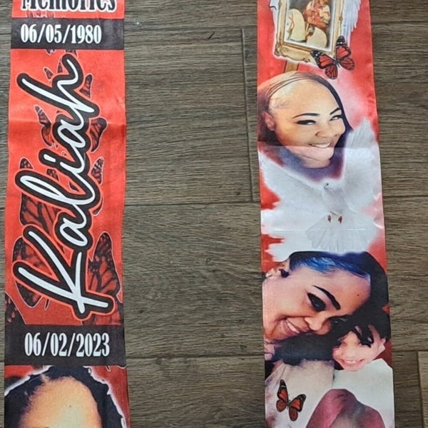 Red Memorial Stole Template - Etsy