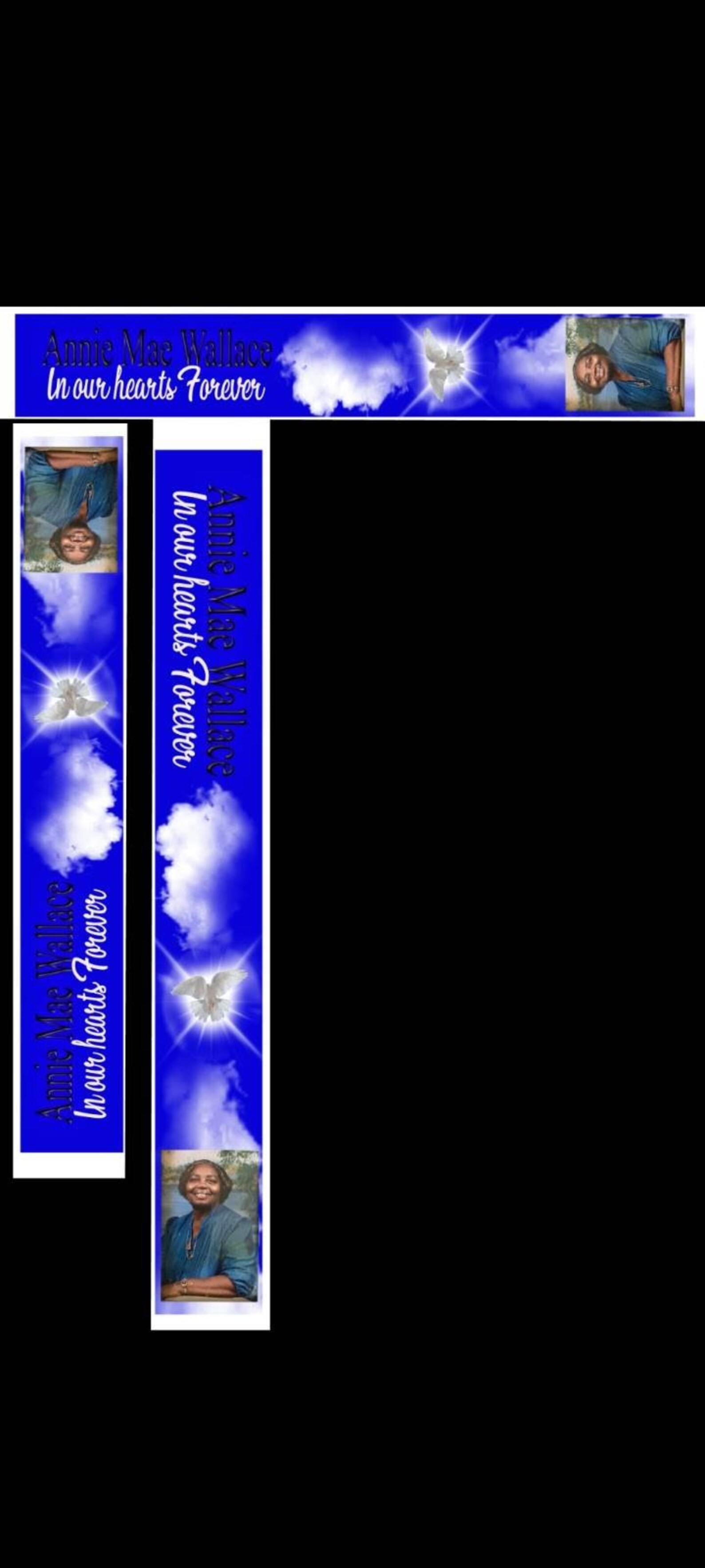 Sublimation Rest in Peace Ribbons Memorial Ribbon Template - Etsy