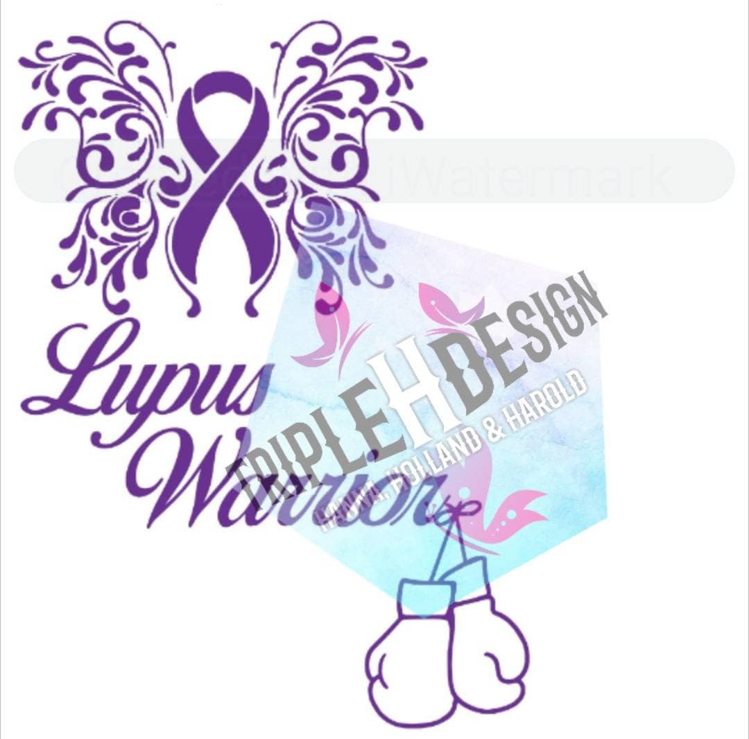 Lupus butterfly lupus warrior purple lupus ribbon | Etsy