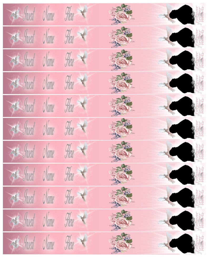 Sublimation Rest in Peace Ribbons Memorial Ribbon Template - Etsy