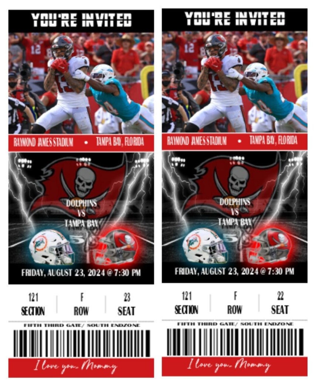 Editable Football Ticket Template, Customizable Ticket, College ...