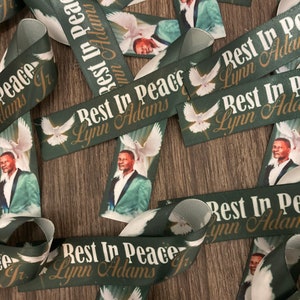 Customized Memorial Ribbons, Funeral Ribbons, Rest in Peace Trinket ...