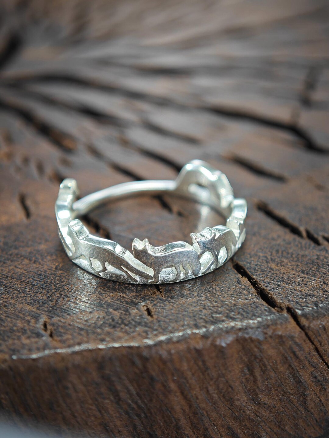 Silver Family Wolf Ring,werewolf Ring - Etsy