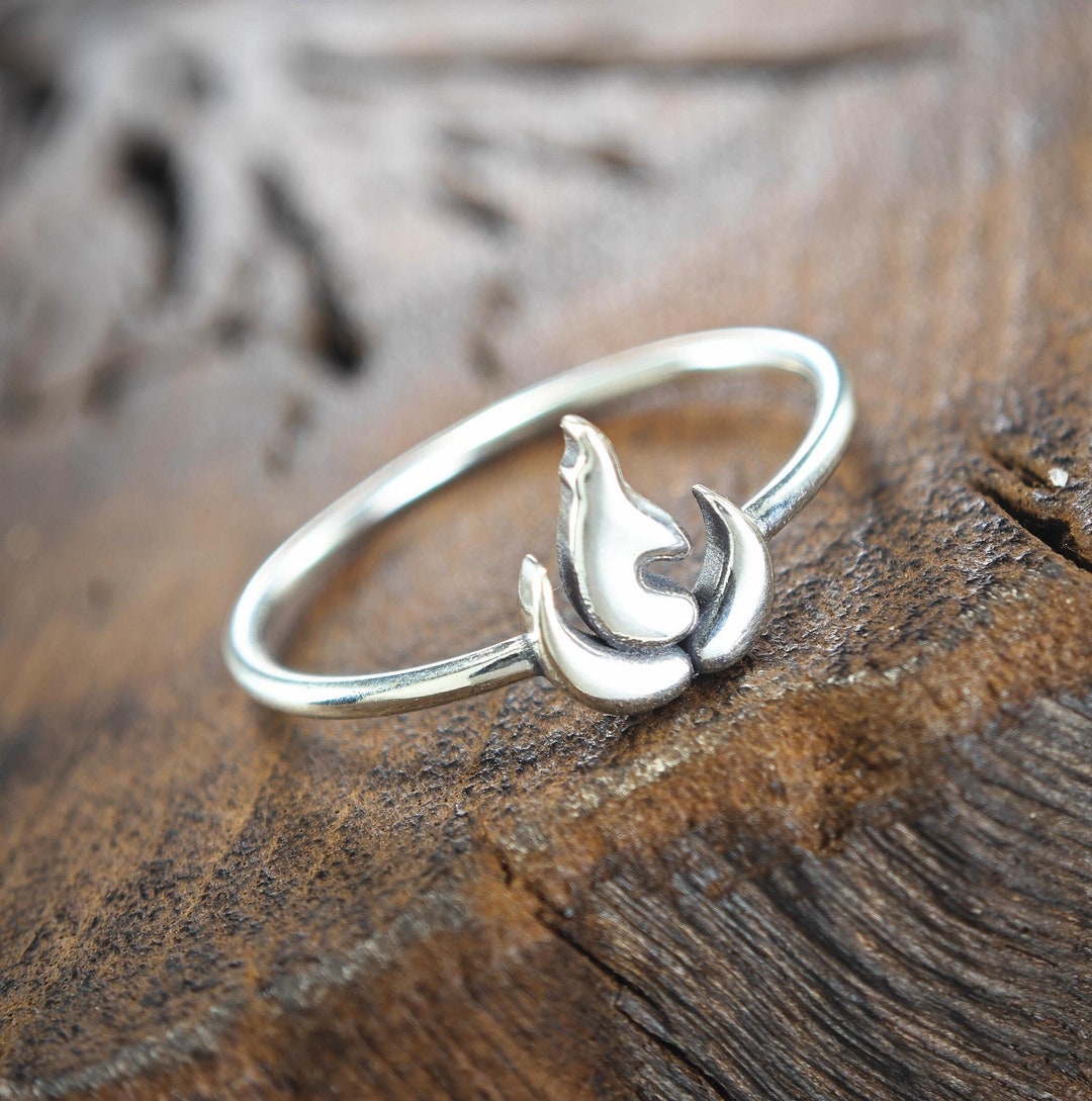 Silver Fire Ring - Etsy