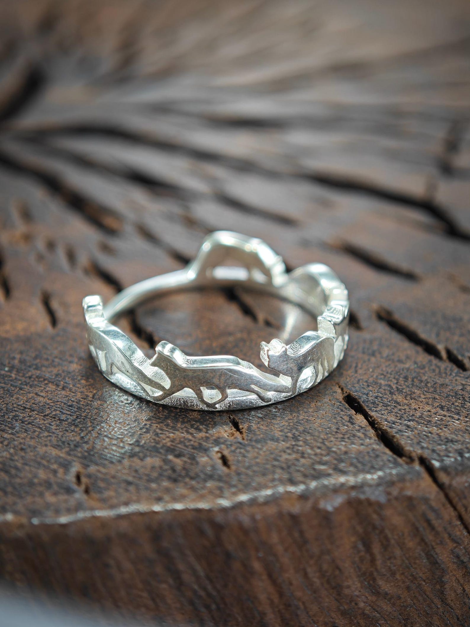 Silver Family Wolf Ring,werewolf Ring - Etsy