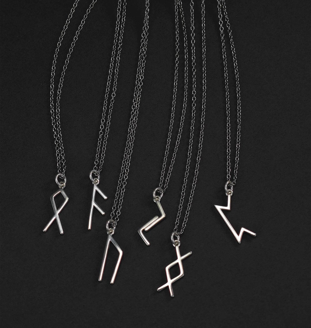 Custom Viking Rune Necklace, 925 Silver, Personalized Norse Jewelry - Etsy