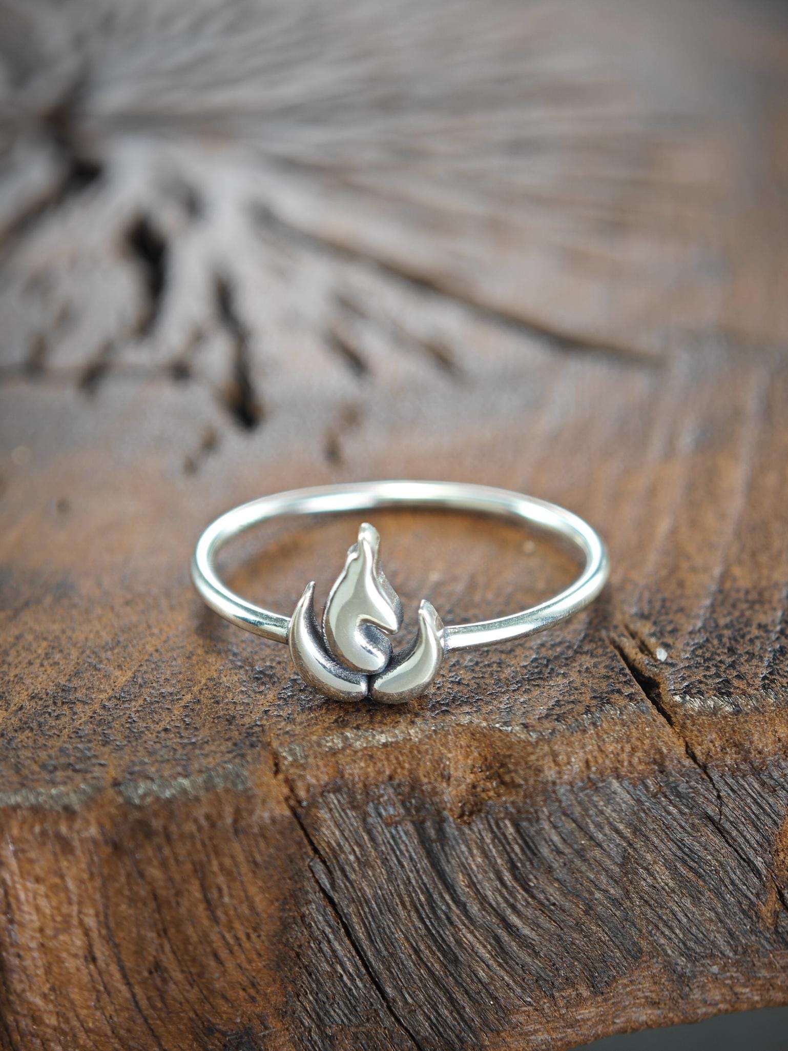Silver Fire Ring - Etsy