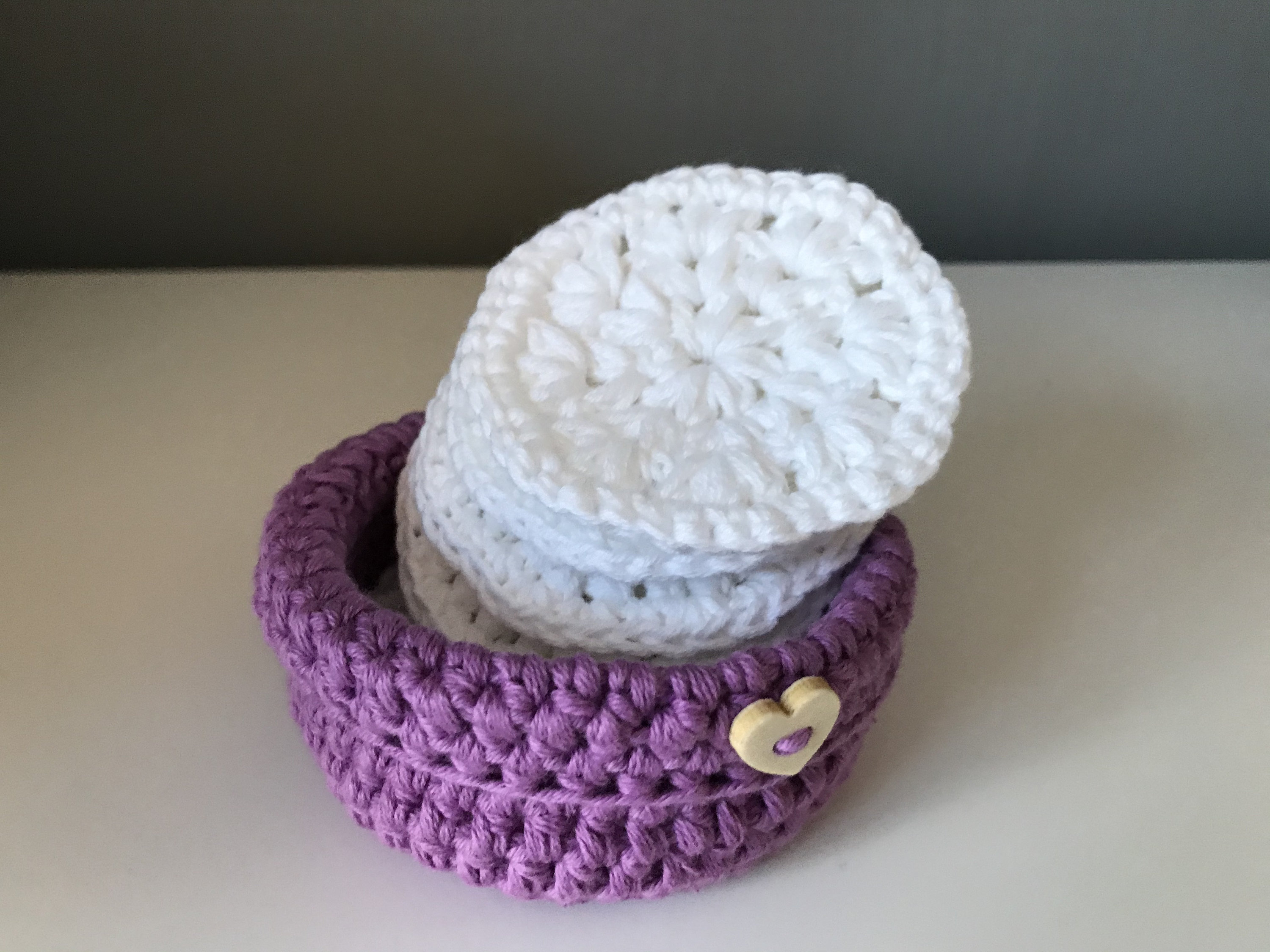 CROCHET PATTERN Face Cleansers/scrubbies and Pot, Reusable, Crochet ...