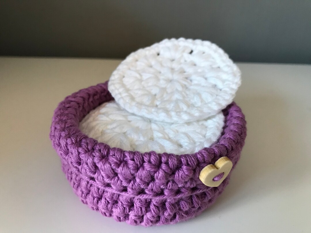 CROCHET PATTERN Face Cleansers/scrubbies and Pot, Reusable, Crochet ...