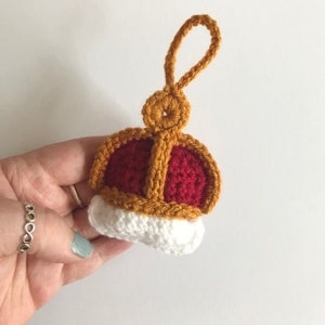 CROCHET PATTERN Royal Crown Tree Ornament, Door Hanger US Terms english ...