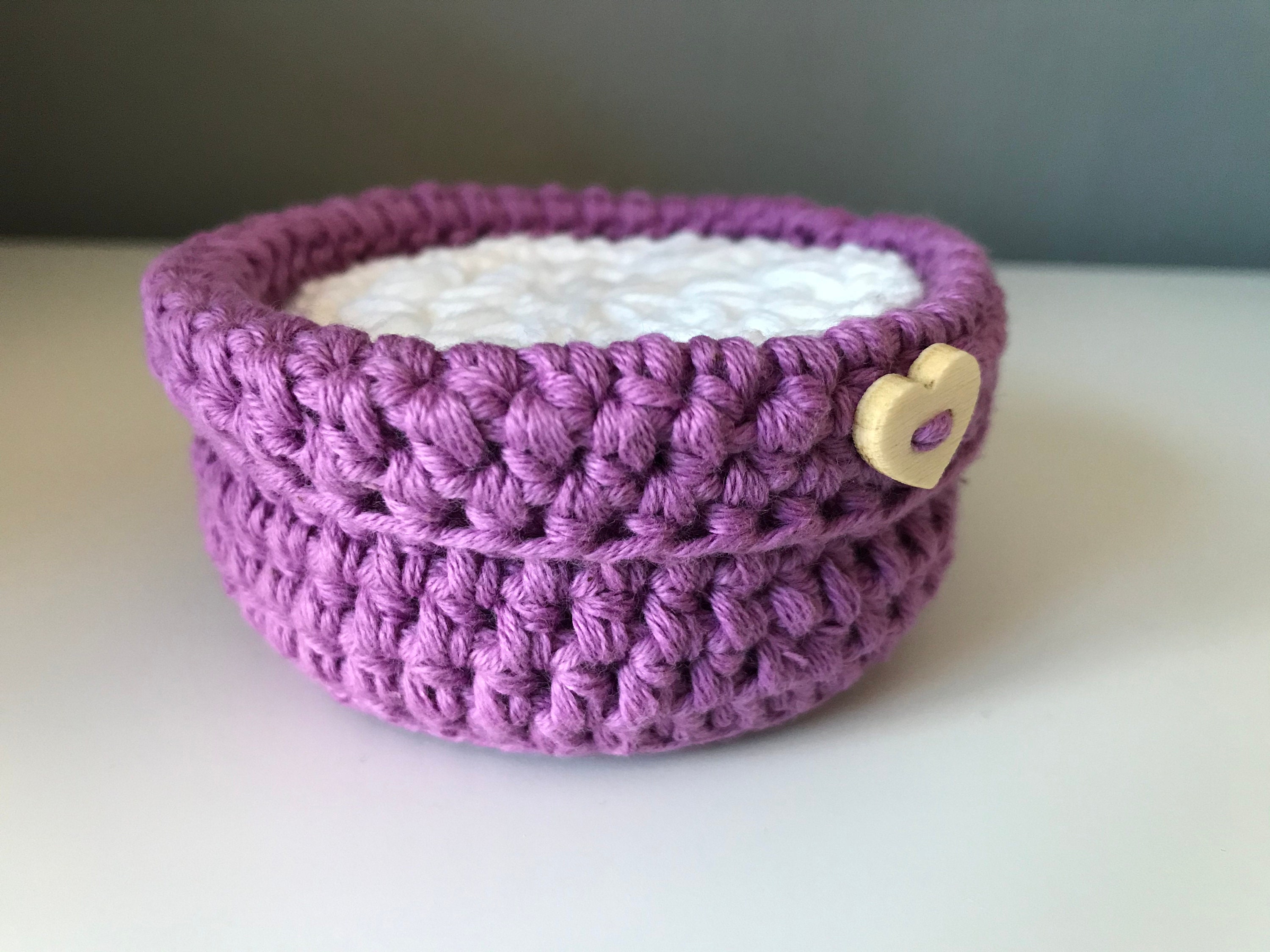 CROCHET PATTERN Face Cleansers/scrubbies and Pot, Reusable, Crochet ...