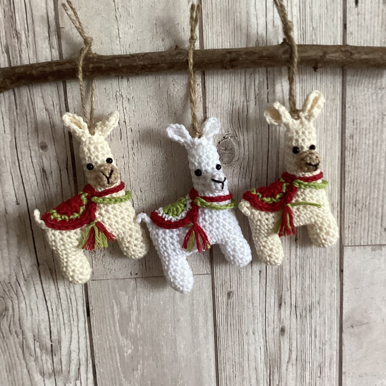 CROCHET PATTERN ‘love a Llama Christmas Tree Decoration US Terms ...