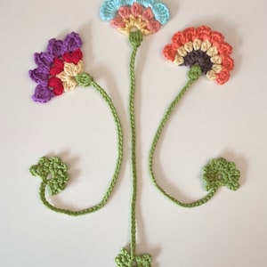 CROCHET PATTERN, Fan Flower Bookmarks Pdf Pattern, US Terms (english ...