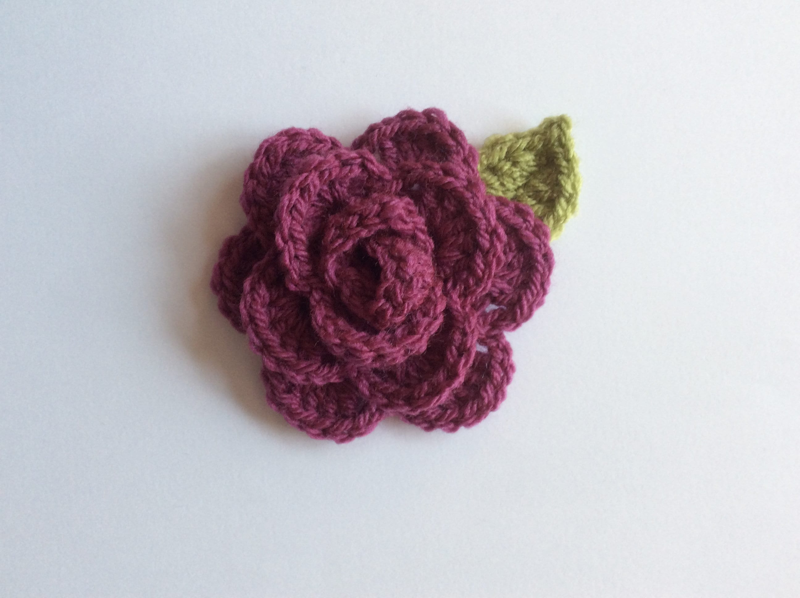 Crochet Rose Leaf Pattern