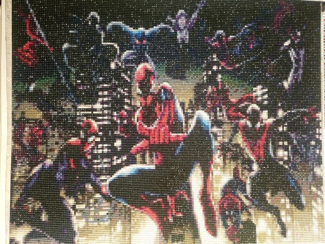 Into the Spiderverse Diamond Painting Completed - Etsy