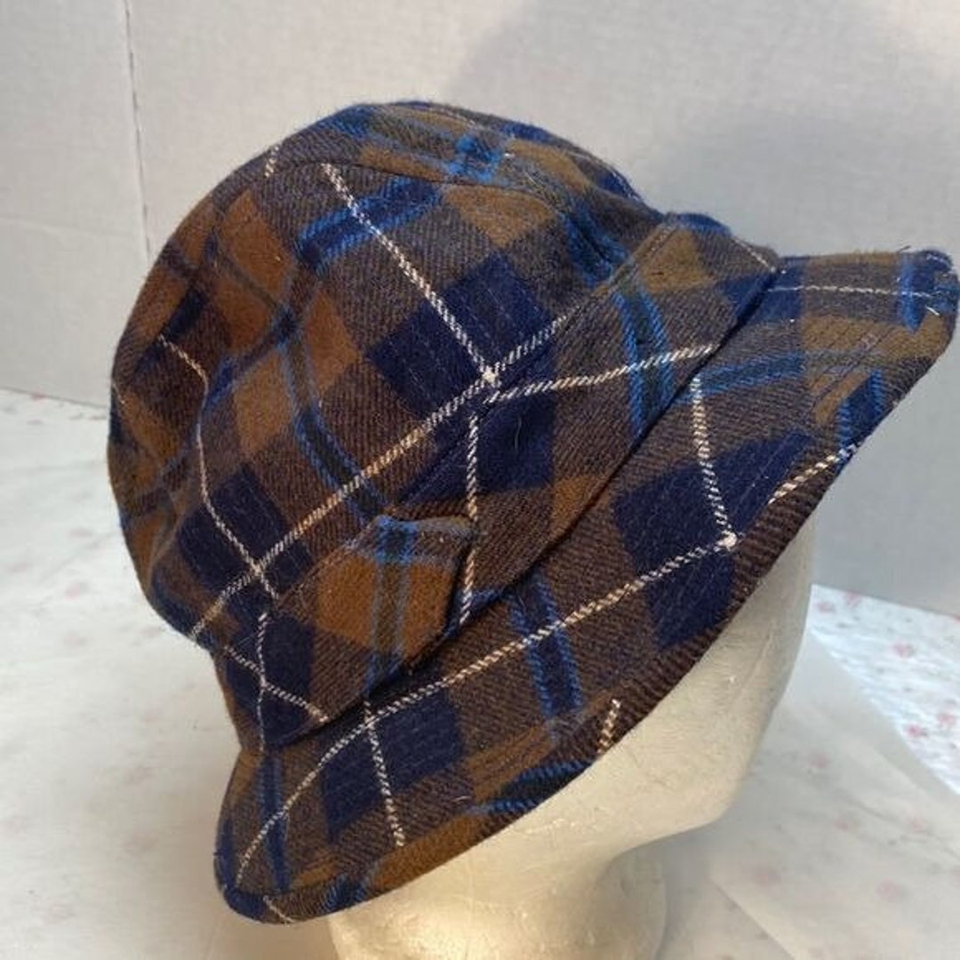 Vintage plaid pendleton bucket hat - Etsy