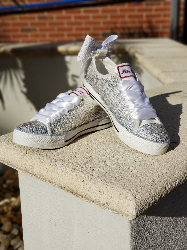 Women's Rhinestone Sneakers- Low Top - Etsy