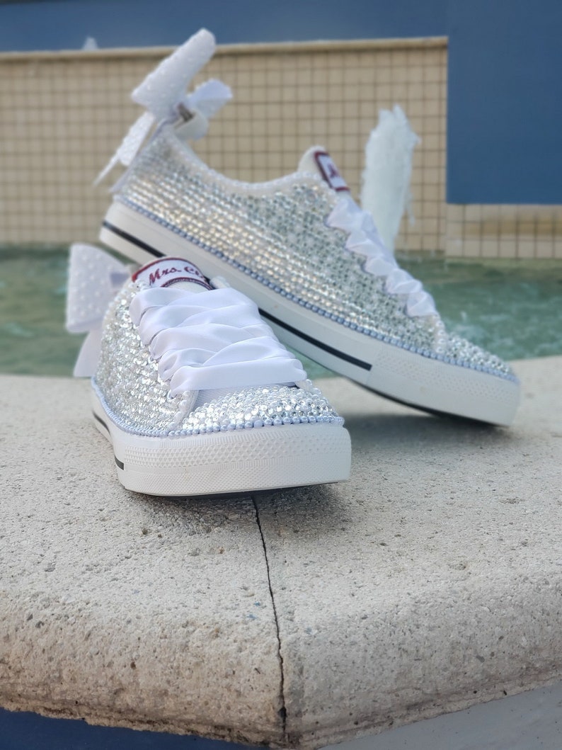 Women's Rhinestone Sneakers- Low Top - Etsy