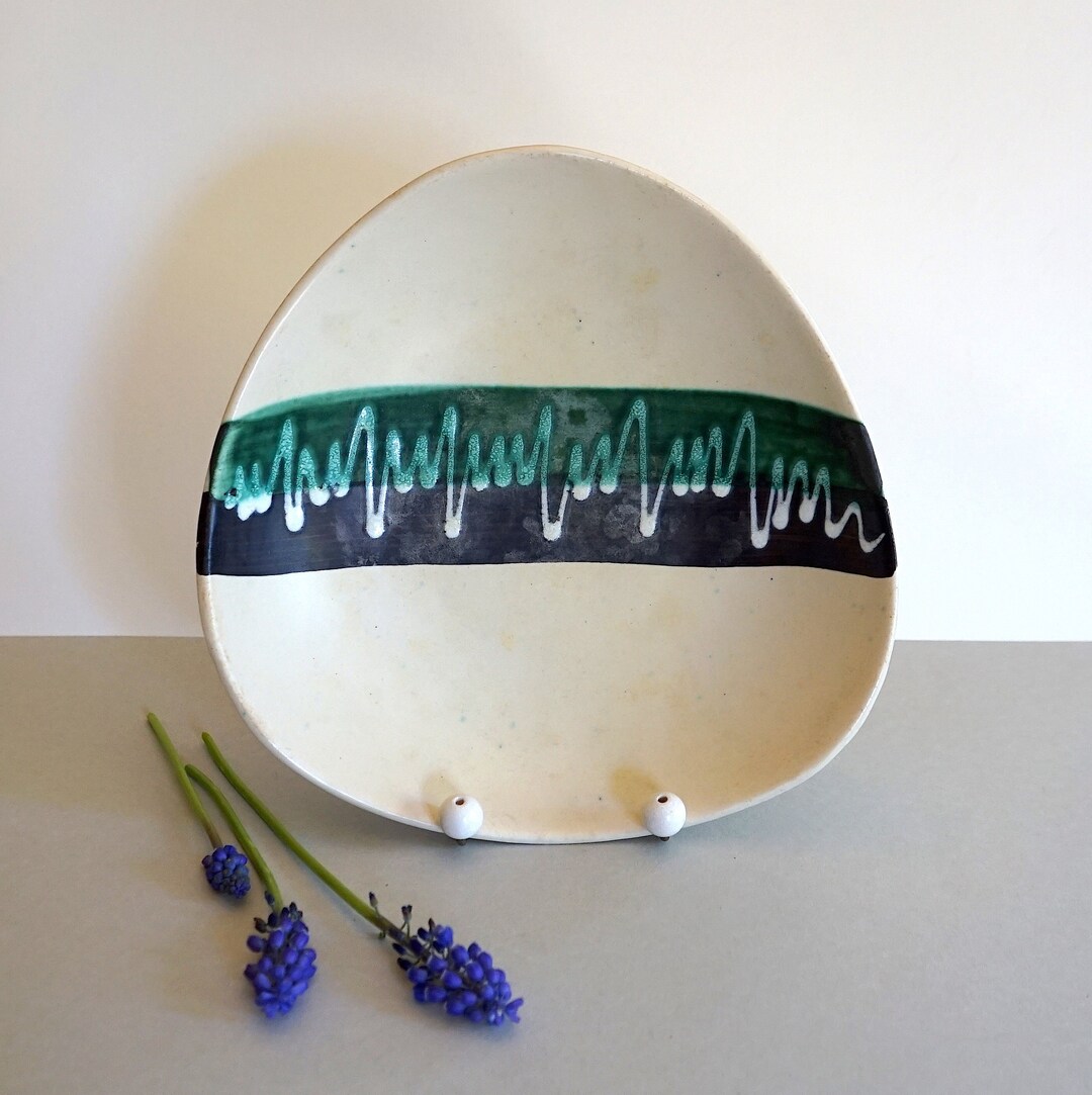 60s Ceramic Bowl With Graphic Pattern - Etsy