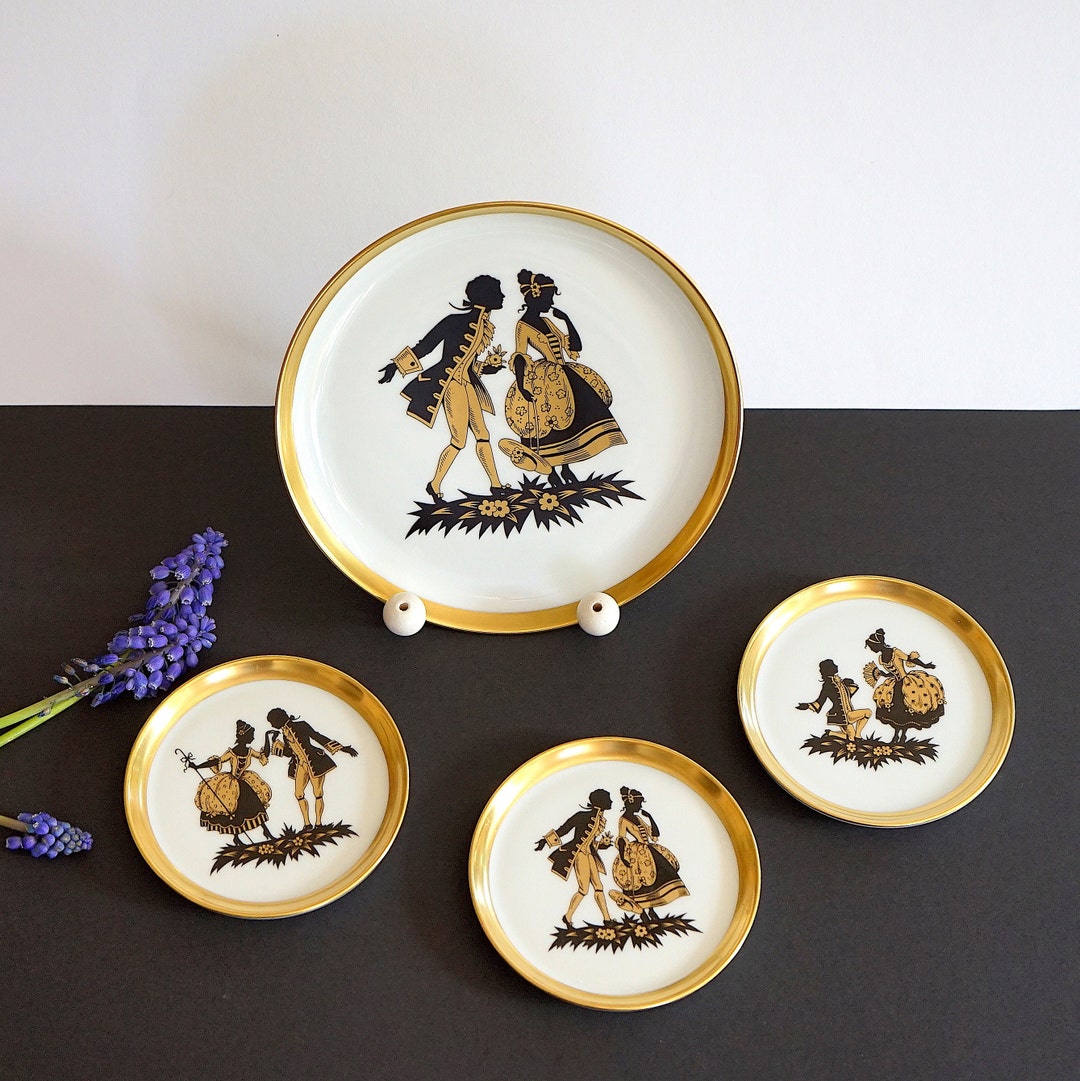 Vintage Fürstenberg Plate With Romantic Rococo Lovers Silhouettes - Etsy