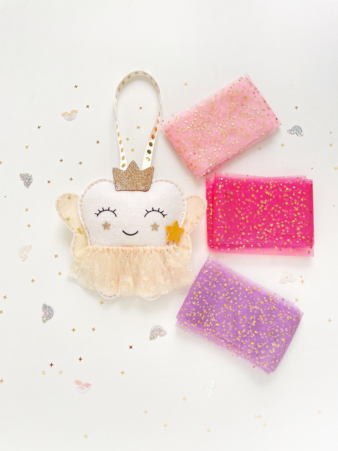 Choose Your Color Customize Girl Tooth Fairy Pillow Sparkle Gold Pink ...