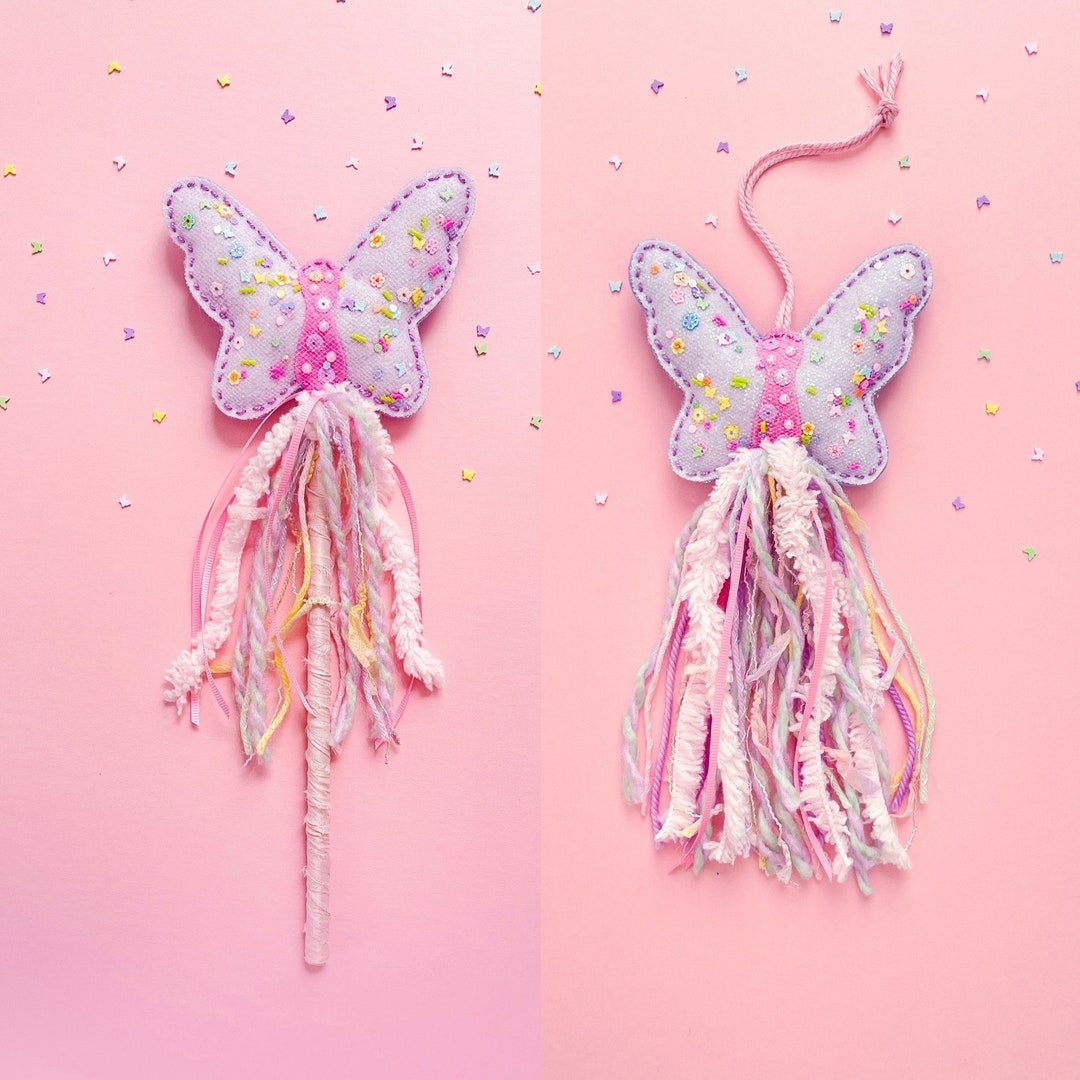 Personalized Color Butterfly Wand ; Fairy Wand ; Pastel Butterfly ...
